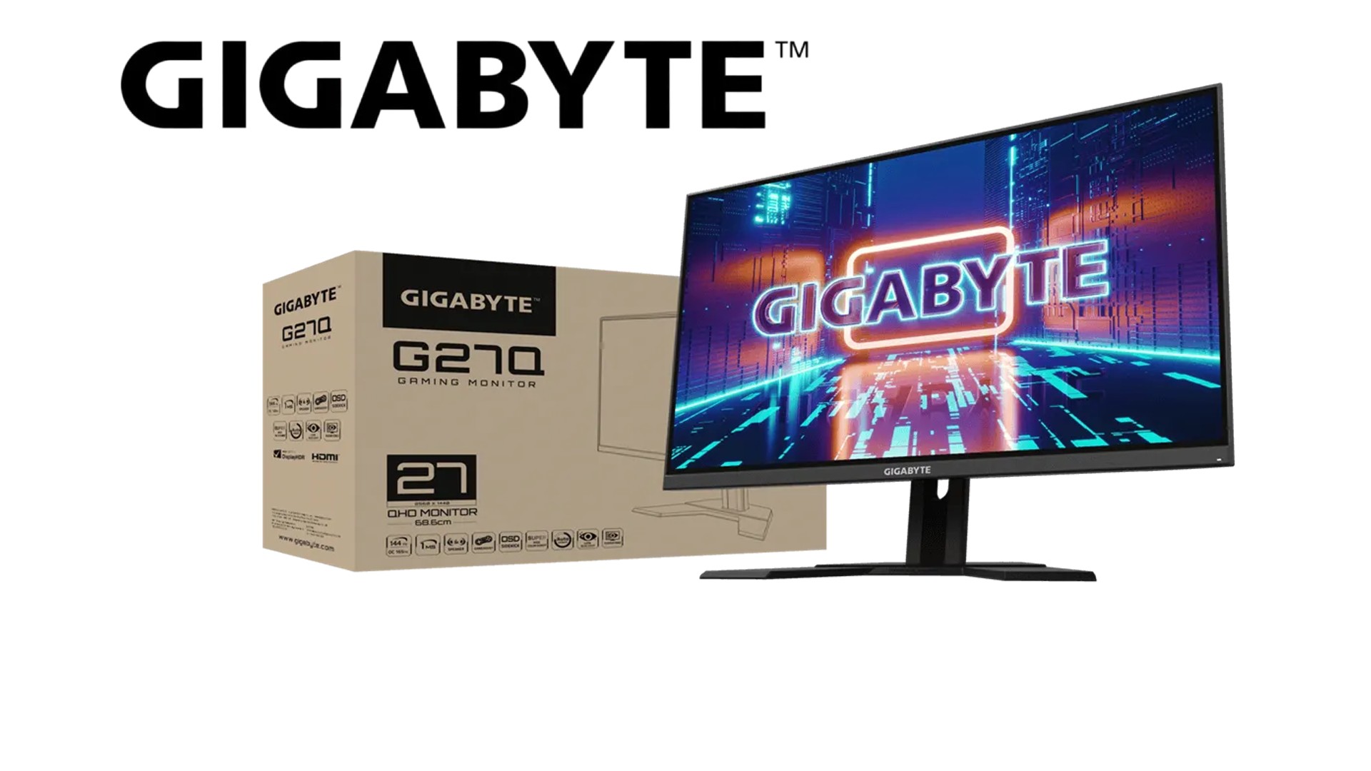 GIGABYTE" G27Q Gaming Monitor $205 - AngkorTech
